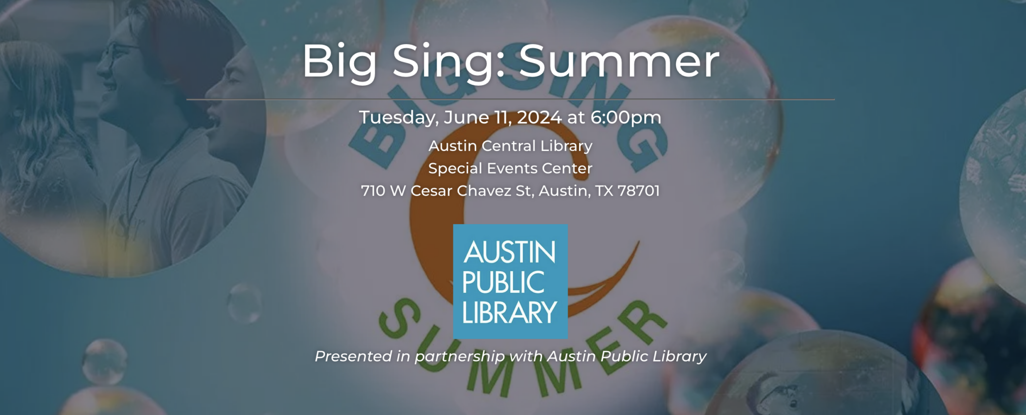 Conspirare: Big Sing Summer - (Austin) - H-E-B Newsroom
