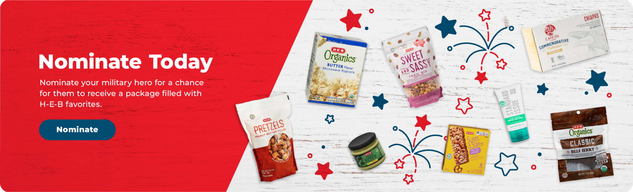 Starting July 4th, H-E-B will collect nominations to send military service members free care ...